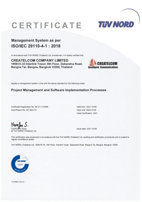 ISO/IEC29110-4-1 : 2018 Certified - Createlcom