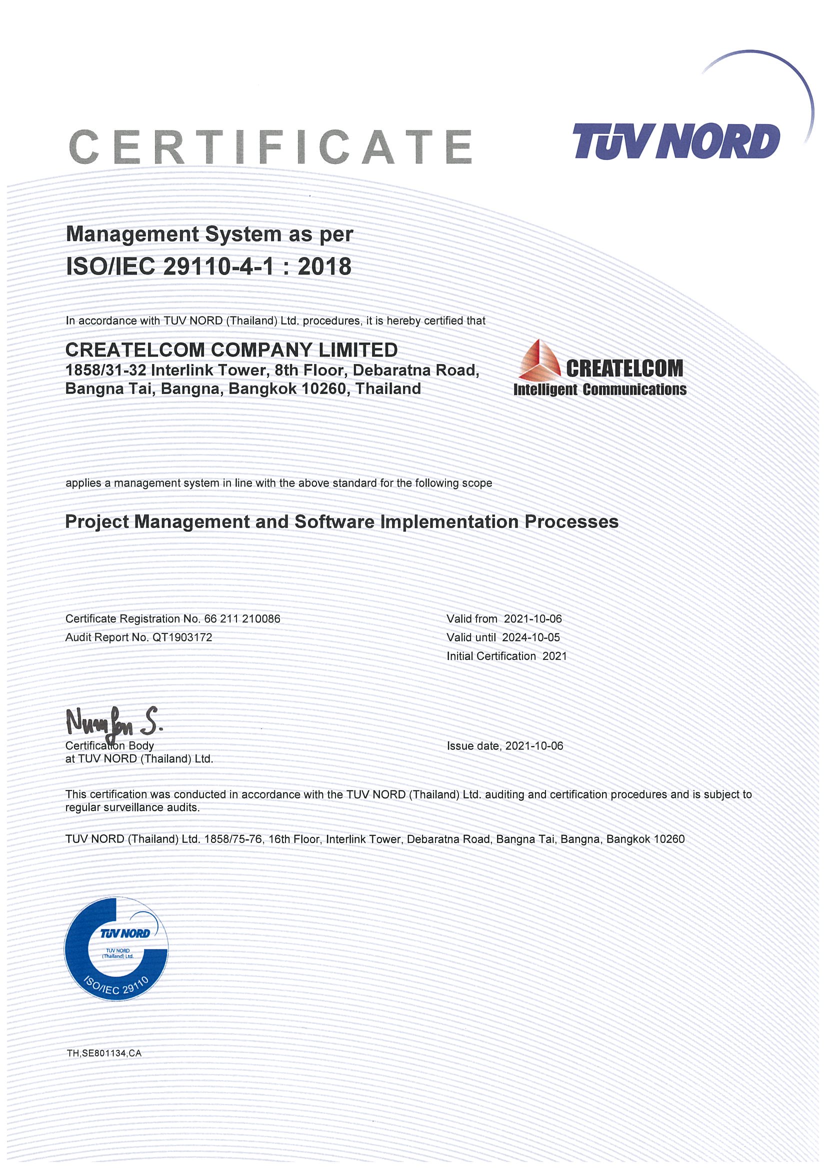 ISO/IEC29110-4-1 : 2018 Certified - Createlcom
